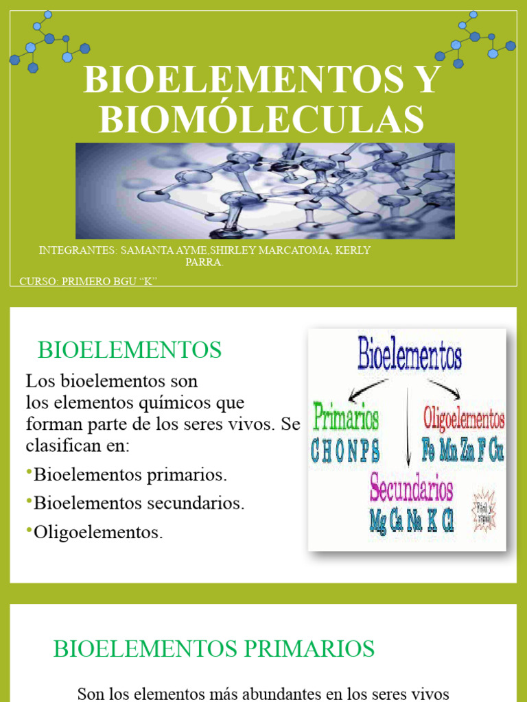 Bioelementos y Biomóleculas | PDF | Propiedades del agua | Enlace covalente