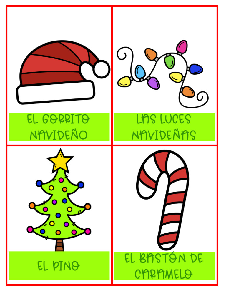 Lotería Navideña: Elementos Festivos | PDF | Navidad | Nochebuena