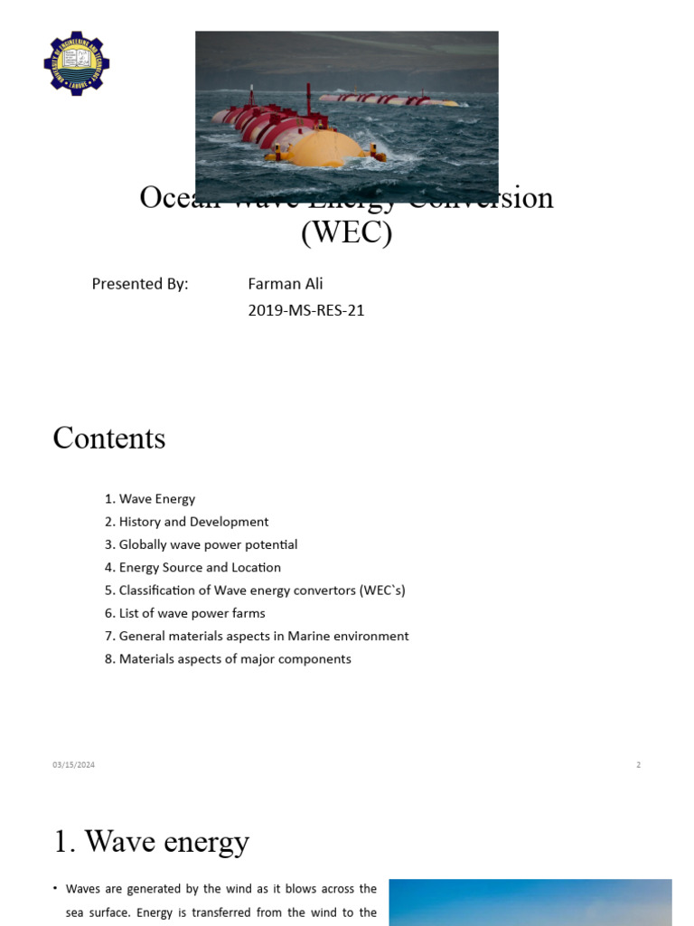 Ocean Wave Energy Conversion | PDF | Oceans | Wound