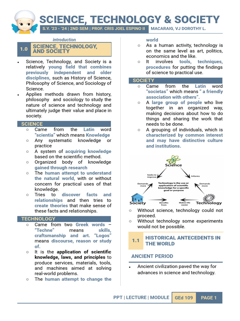 Science, Technology, and Society | PDF | Science | Loom
