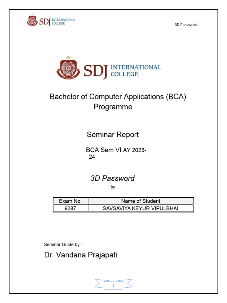 6287-Savsaviya Keyur-3D Password | PDF | Password | Authentication