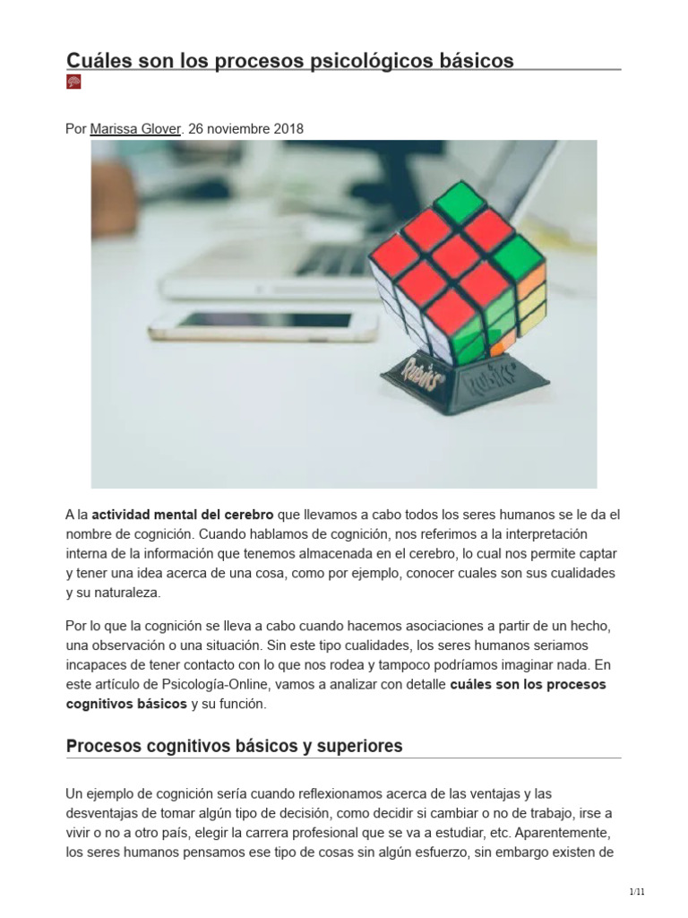 Procesos Psicólogicos Basicos | PDF