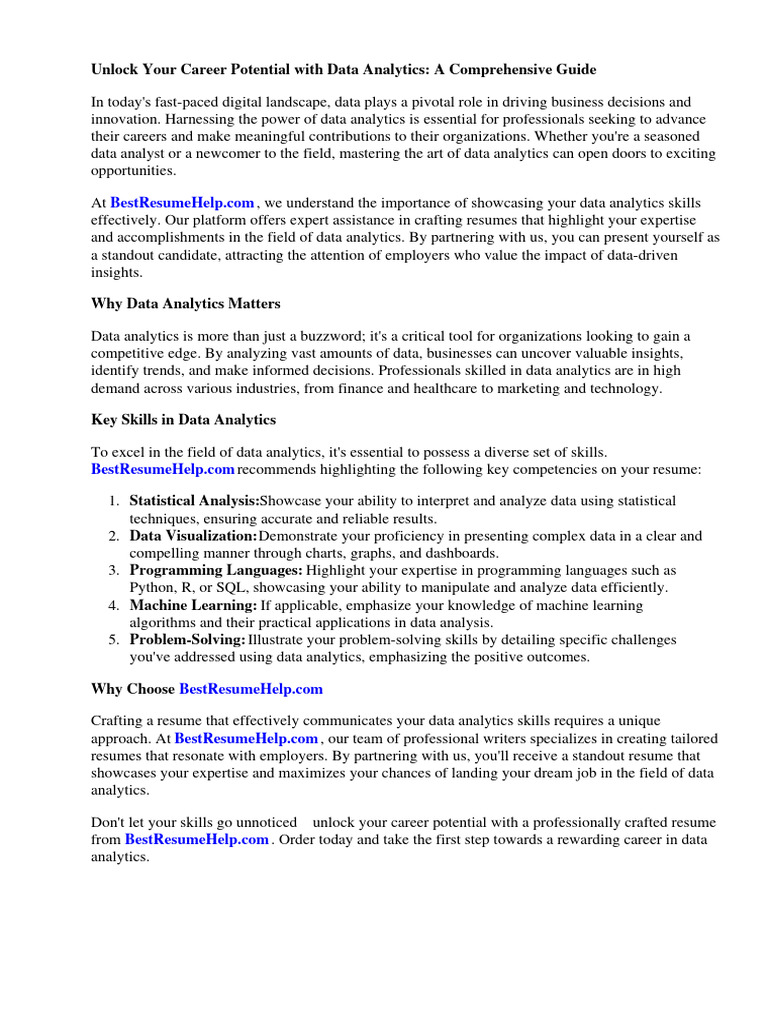 Data Analyst Resume Template | PDF | Analytics | Data Analysis