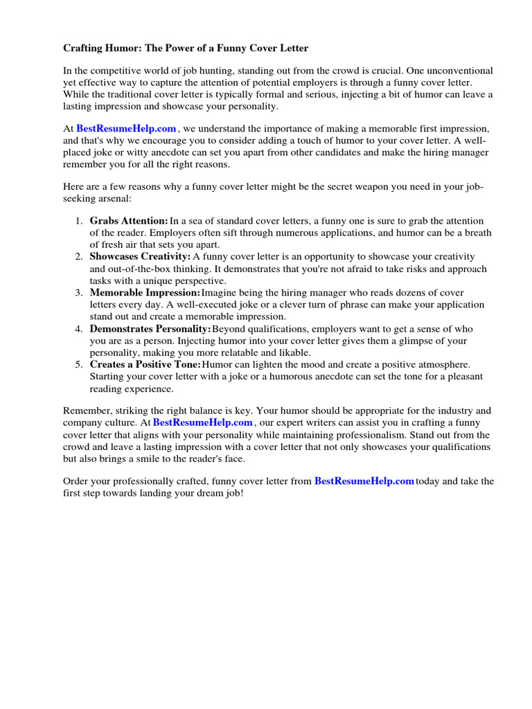 Funny Cover Letter | PDF | Privacy | Humour