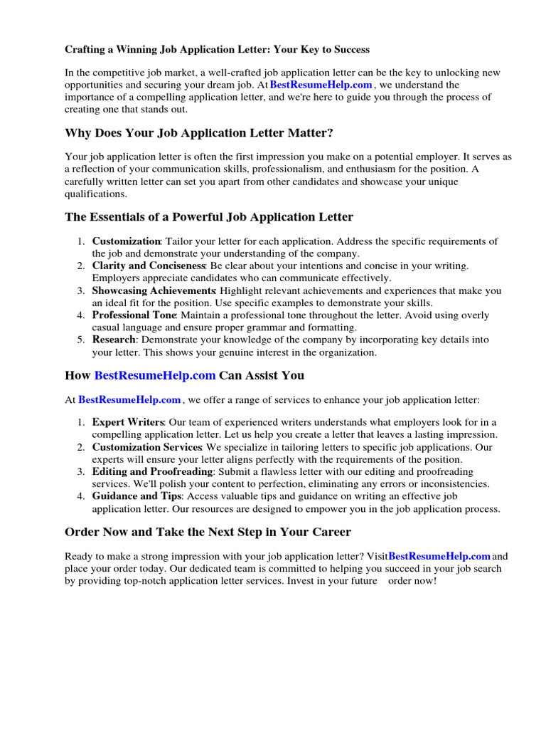 Job Application Letter Volunteer | PDF | Résumé | Volunteering