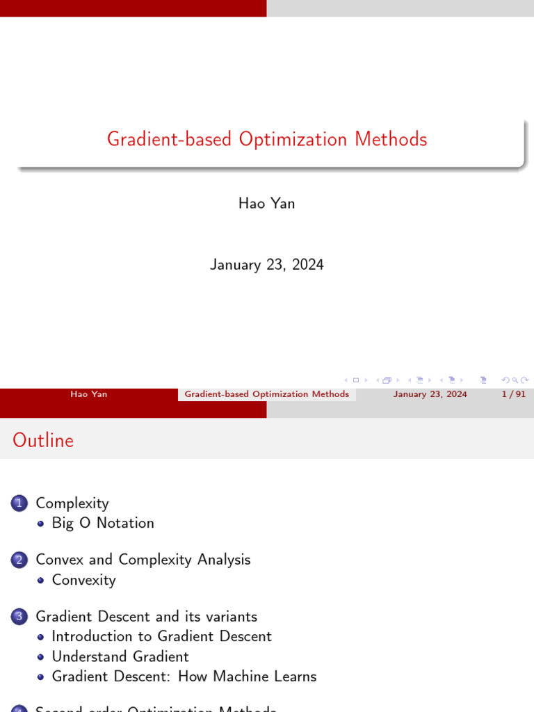 2023-12-31-Gradient Based Optimization Methods 1 | PDF | Mathematical Optimization | Gradient