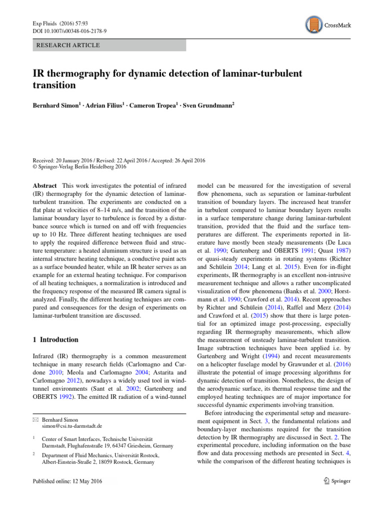 Simon 2016 | PDF | Boundary Layer | Thermography