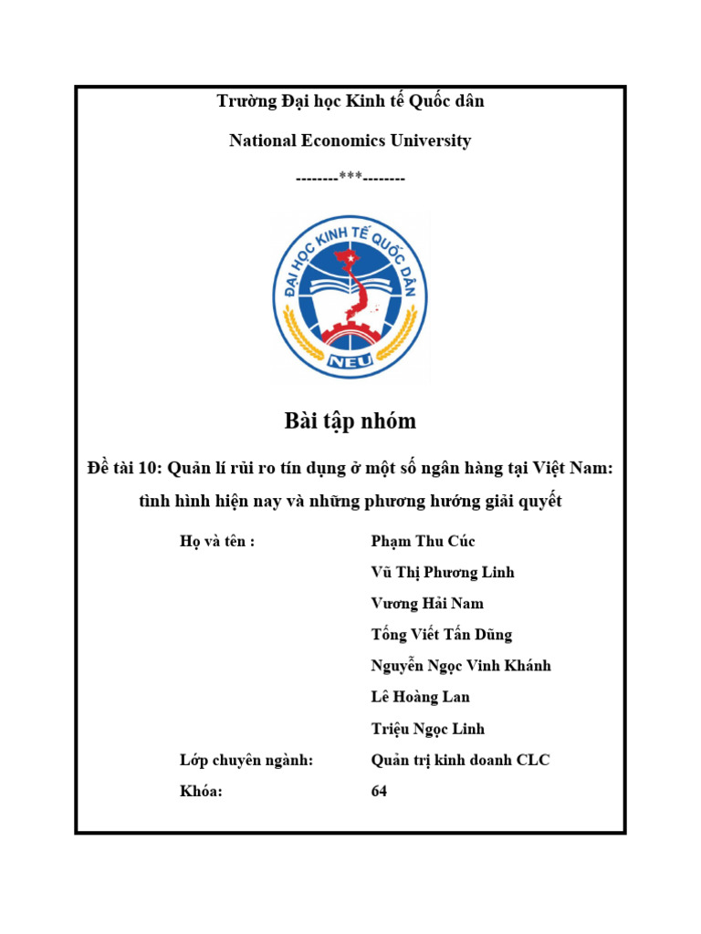 quản trị rủi ro btap 1 1 1 | PDF