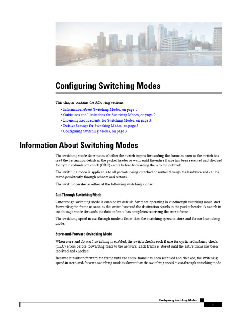 Configuring_Switching_Modes | PDF | Network Switch | Computer Engineering