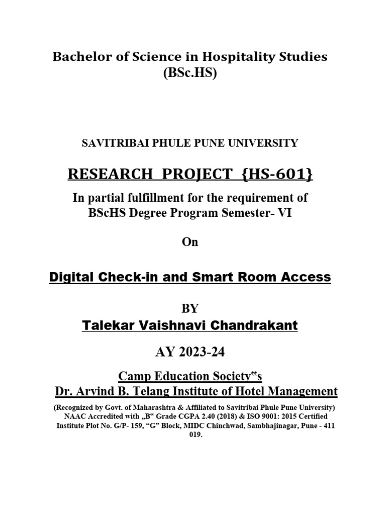 Research Project HS-601 First Pages | PDF