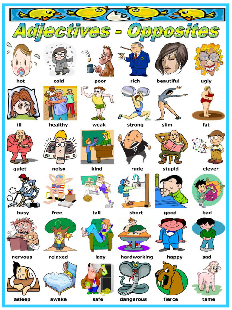 Adjectives List ESL | PDF