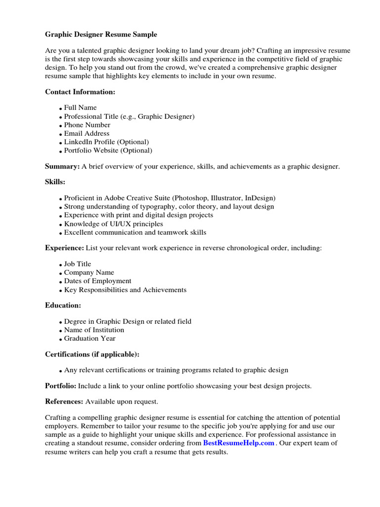 Graphic Designer Resume Sample Pdf Résumé Graphic Design