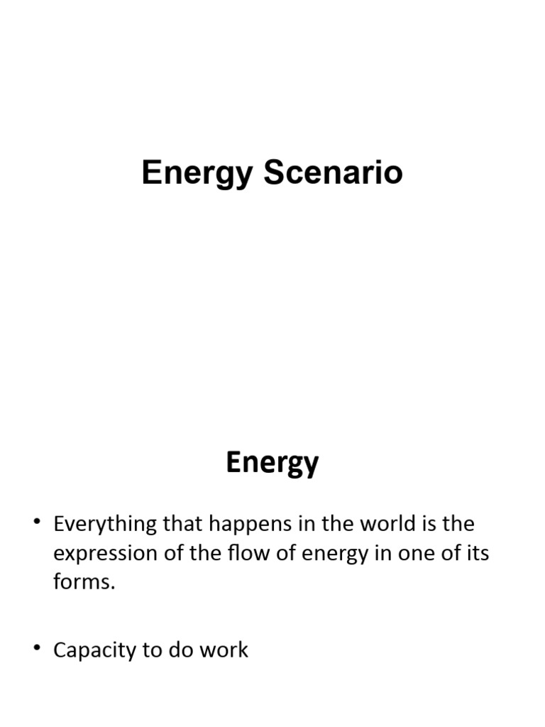 L-1 Energy Scenario | PDF | Energy Development | Renewable Energy