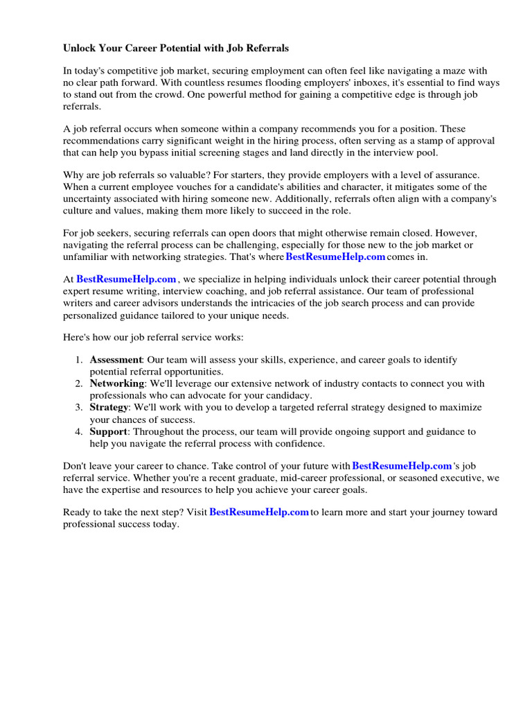 Job References Needed | PDF | Employment | Recruitment