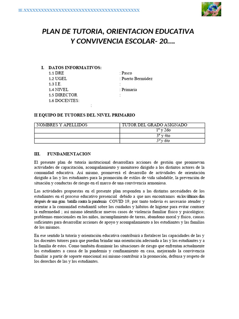 Plan Toe | PDF | Comportamiento