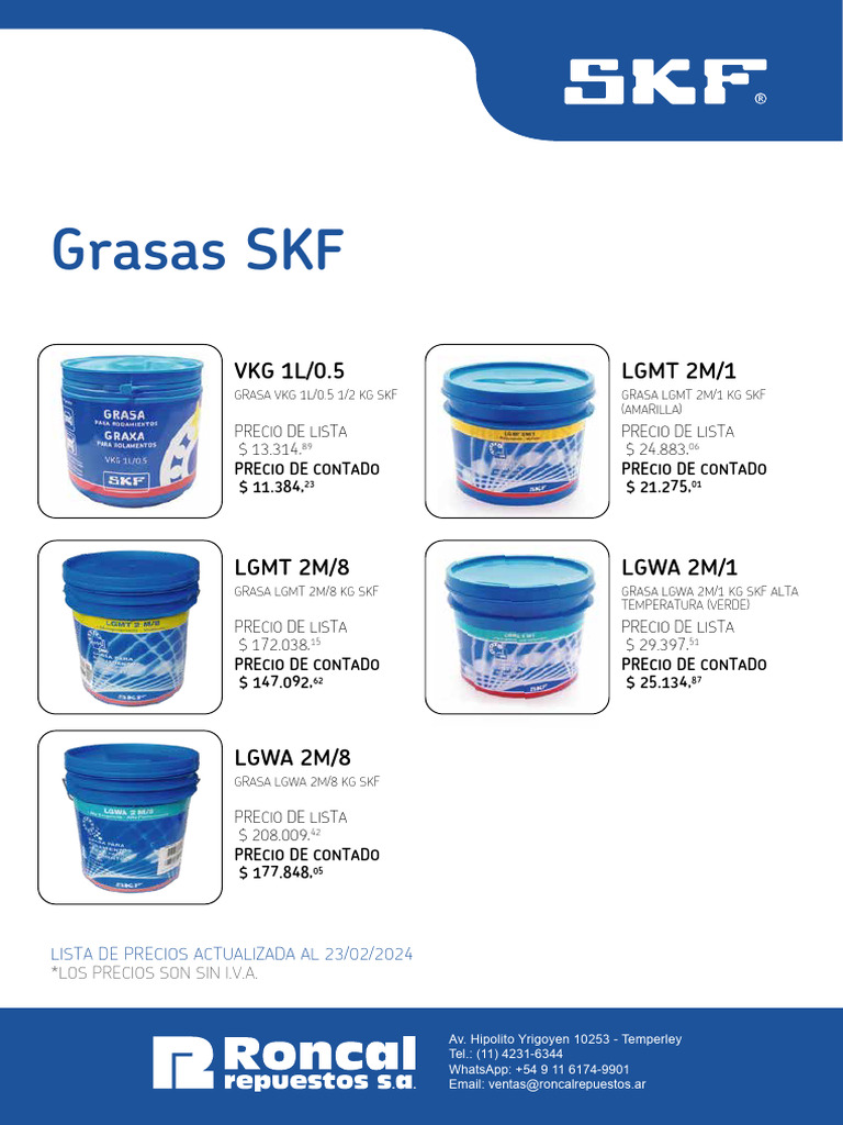 Grasas SKF 20240223 | PDF