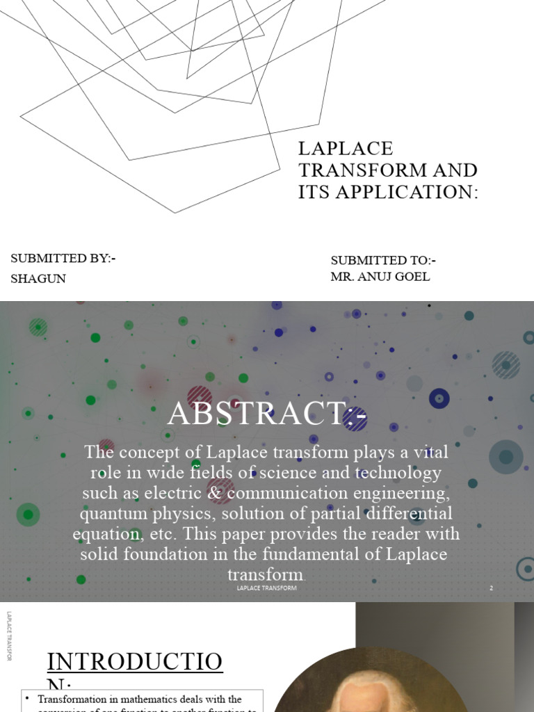 Presentation 3 | PDF | Laplace Transform | Function (Mathematics)