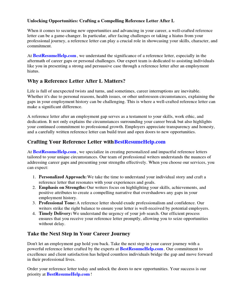 Reference Letter After Layoff Guidance | PDF | Layoff | Employment