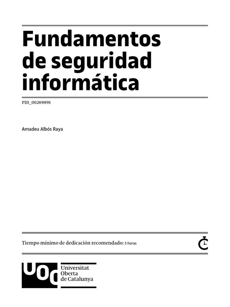 Fundamentos de Seguridad Informatica | PDF | Red de computadoras | Servidor (Computación)