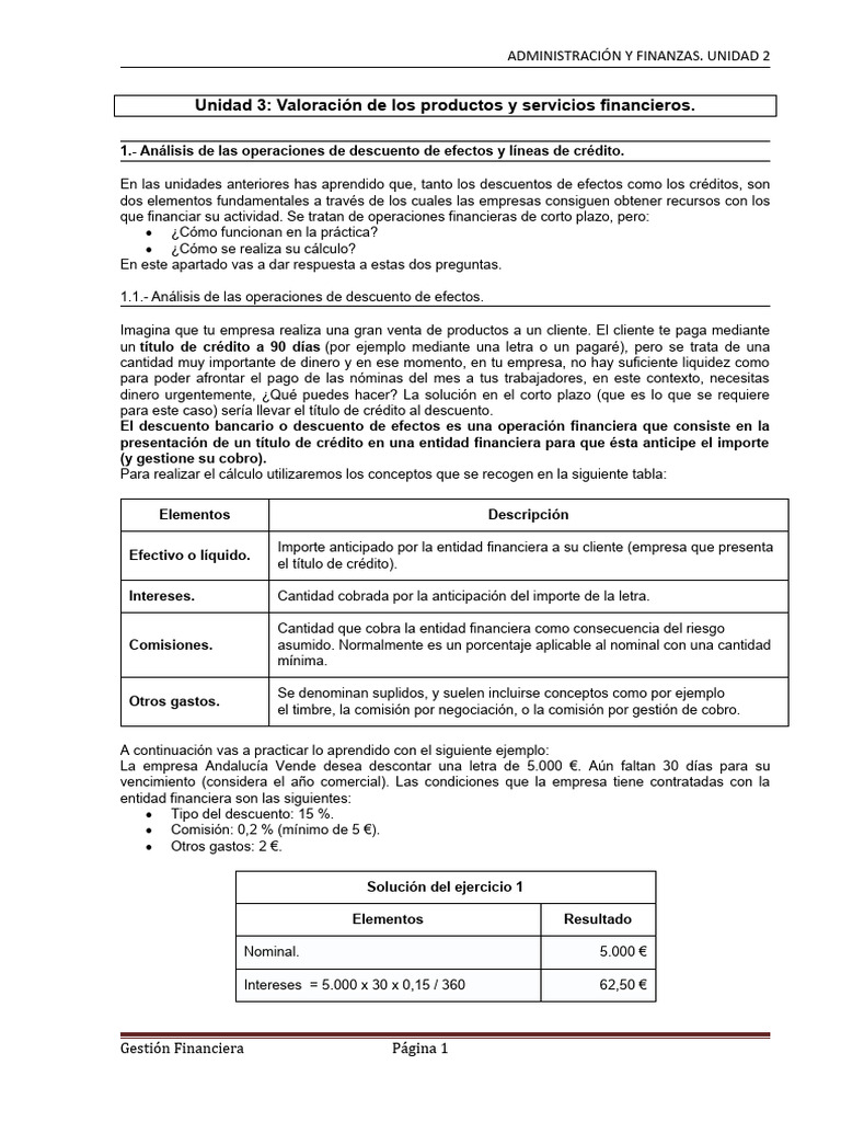 Descuento de Efectos: Definición y Ejemplos | PDF | Bancos | Interés