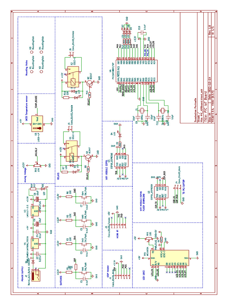 6 IoT With PIC Schematic | PDF