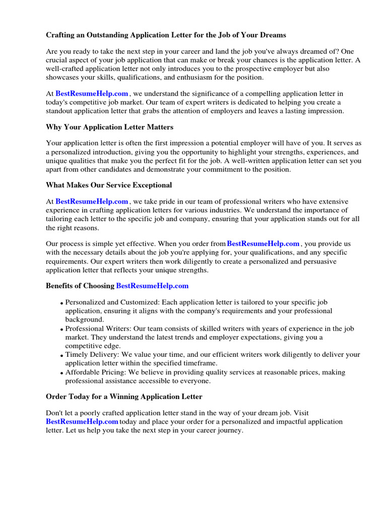 Application Letter For The Bank | PDF