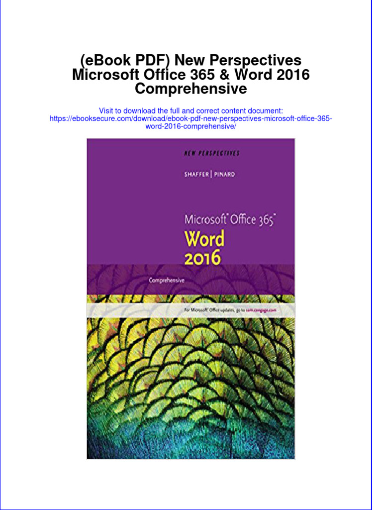New Perspectives Microsoft Office 365 Word 2016 Comprehensive Full