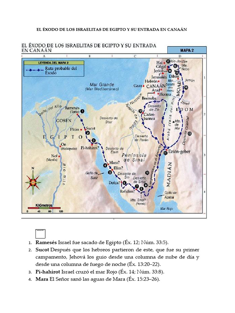 Ruta del Éxodo hacia Canaán | PDF