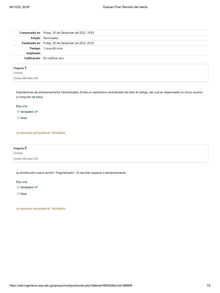 Examen Final - Revisión Del Intento IPC2 2S2022 DIC | PDF | Informática