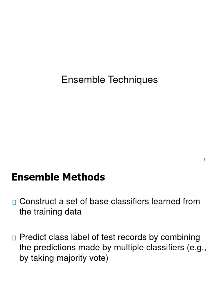 AIML_Lect6_Ensembles | PDF | Statistical Classification | Theoretical Computer Science