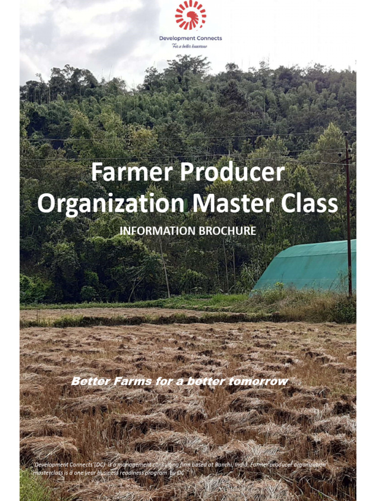 DC FPO Information Brochure English | PDF | Agriculture | Agribusiness