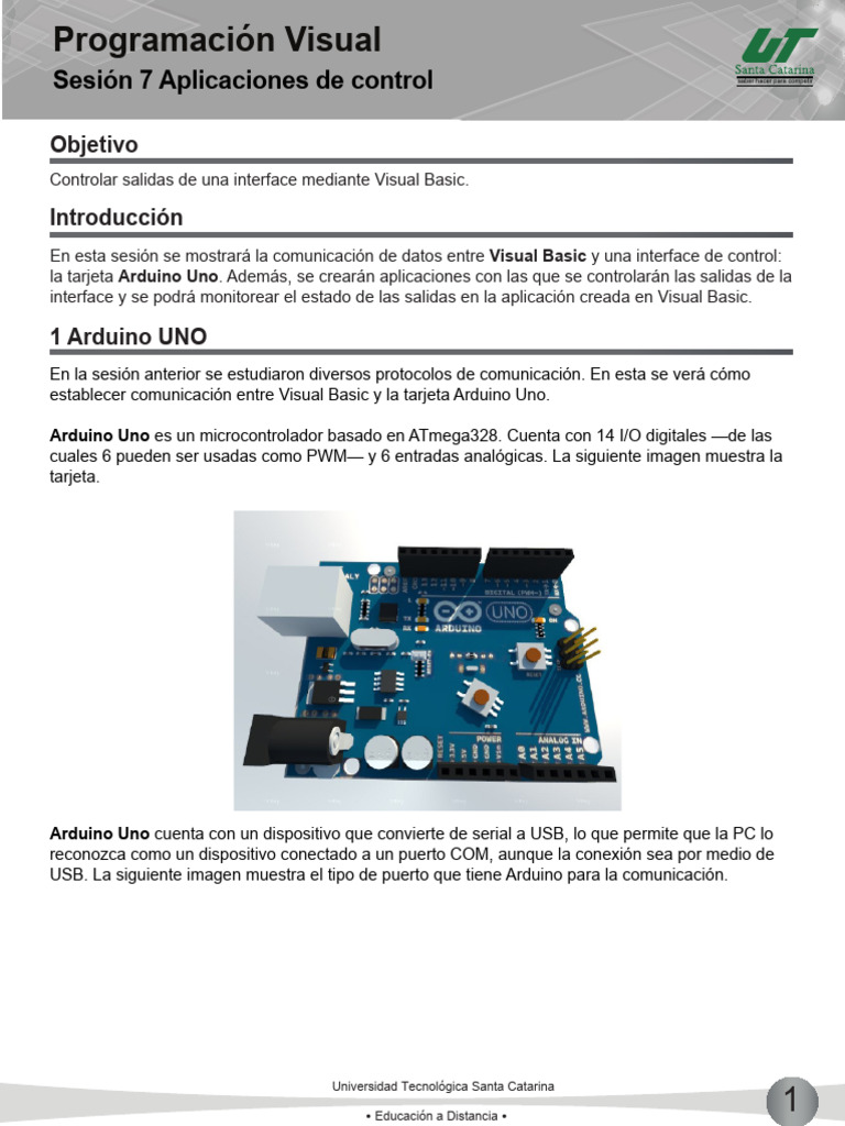 pv_s7_Aplicaciones de control | PDF | Arduino | USB