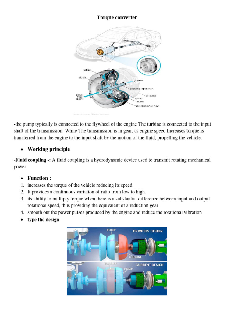 Torque converter | PDF | Applied And Interdisciplinary Physics | Mechanical Engineering