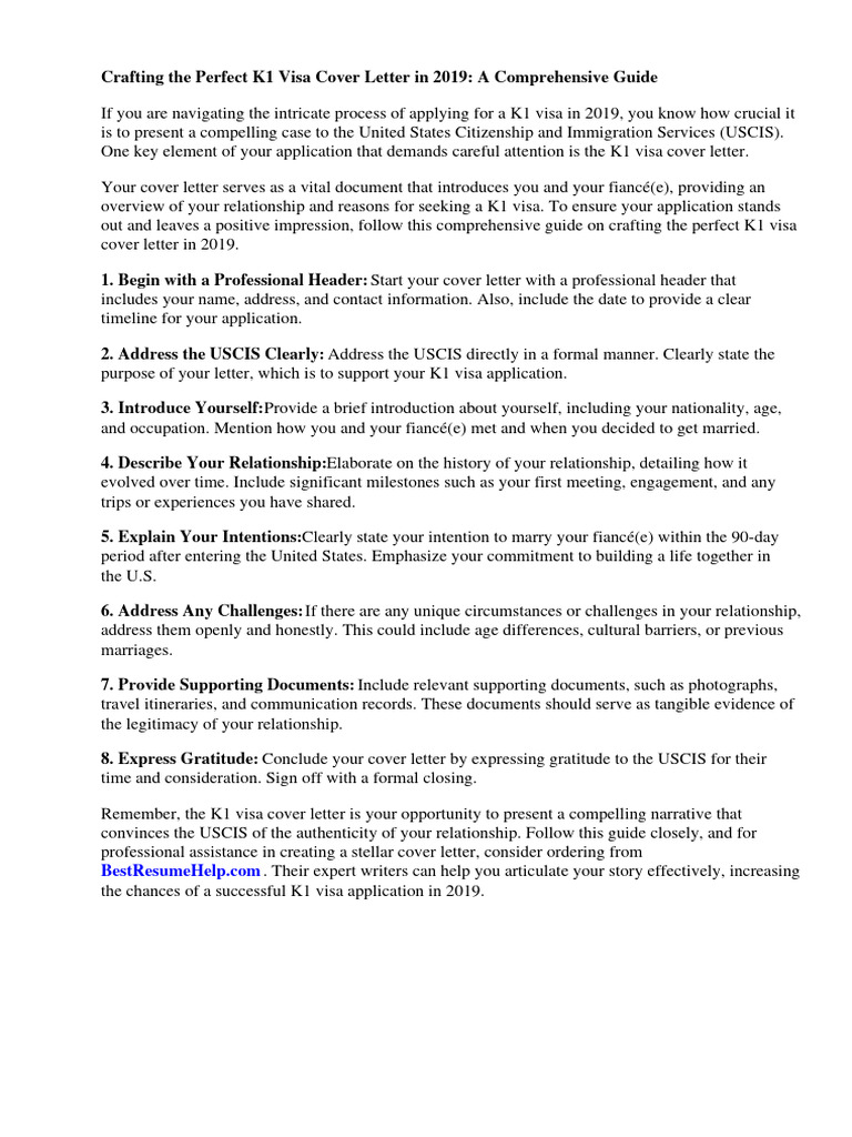 K1 Visa Cover Letter 2019 | PDF | United States Nationality Law ...