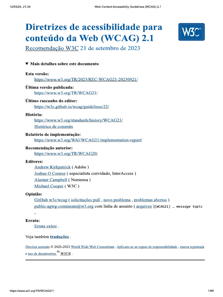 WCAG - Web Content Accessibility Guidelines | PDF