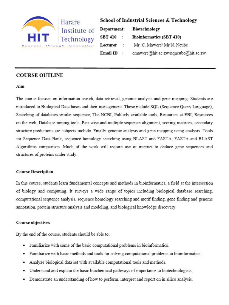 Bioinformatics Pdf Bioinformatics Sequence Alignment