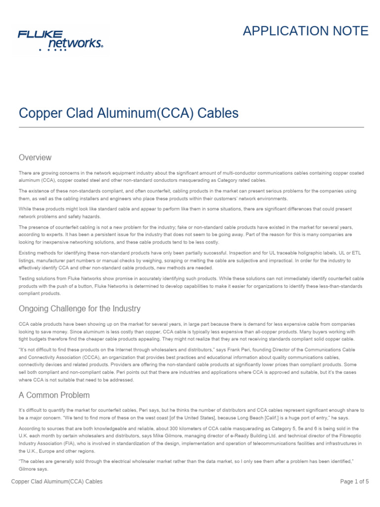 Copper Clad Aluminum CCA Cables-6002212 | PDF | Electrical Engineering ...