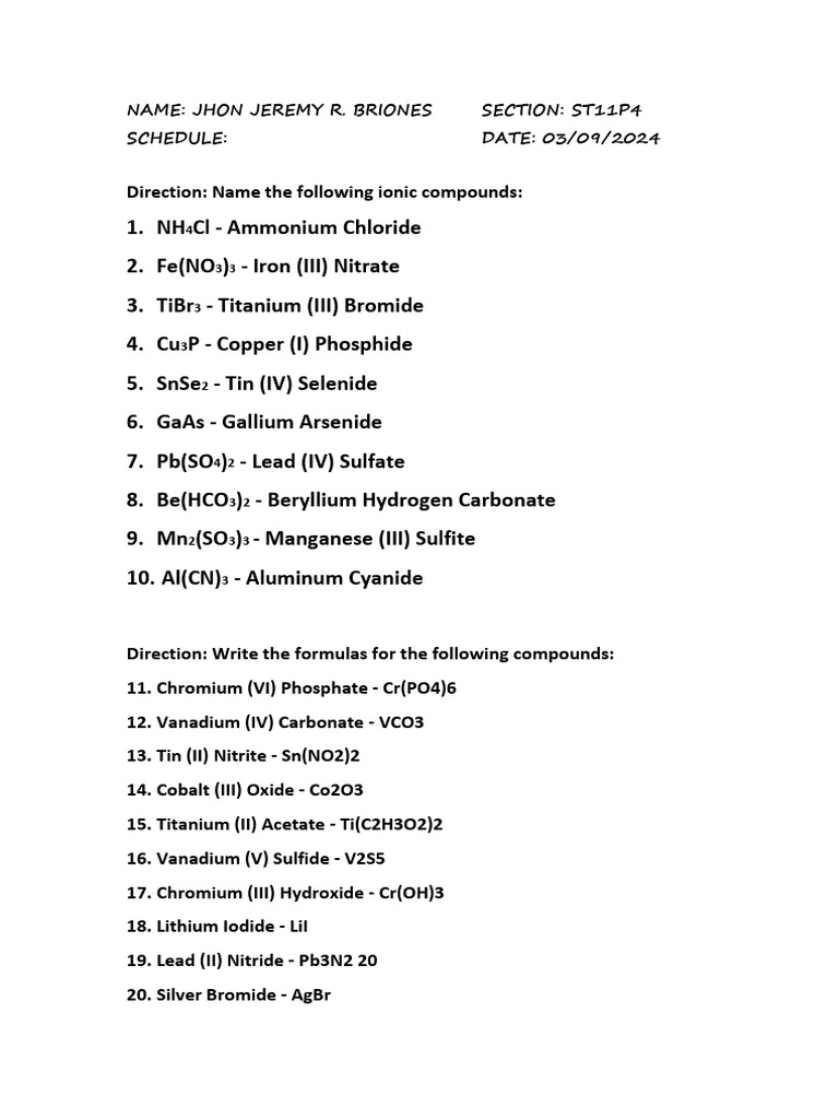 John Jeremy R. Briones, Worksheet No.3 | PDF