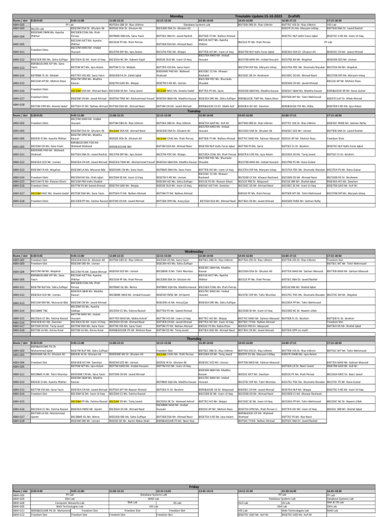 Schedule | PDF | Artificial Intelligence | Intelligence (AI) & Semantics