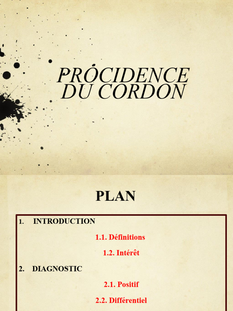 Urgences et Procidence du Cordon | PDF | Accouchement | Spécialités ...