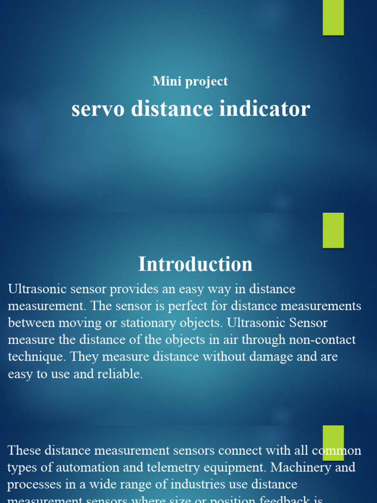 Servo Distance Indicator | PDF | Servomechanism | Electric Motor