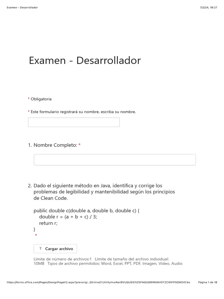 Examen de Java para Desarrolladores | PDF | Java (lenguaje de ...