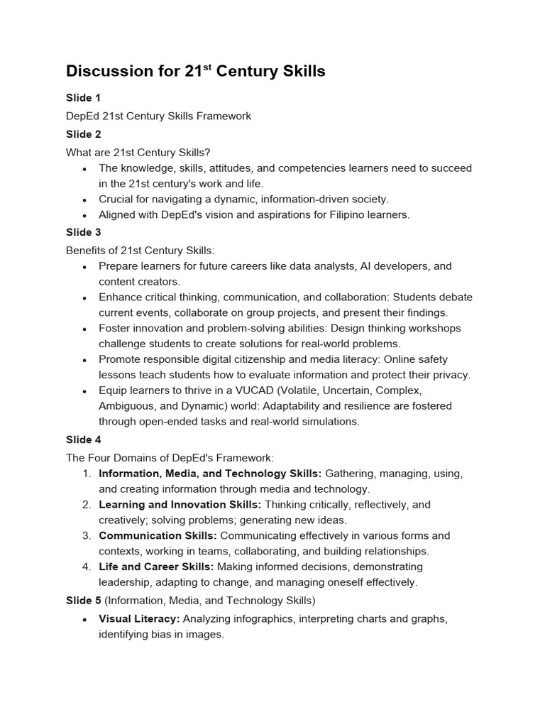 Enhancing 21st Century Skills in Education | PDF | Communication | Learning