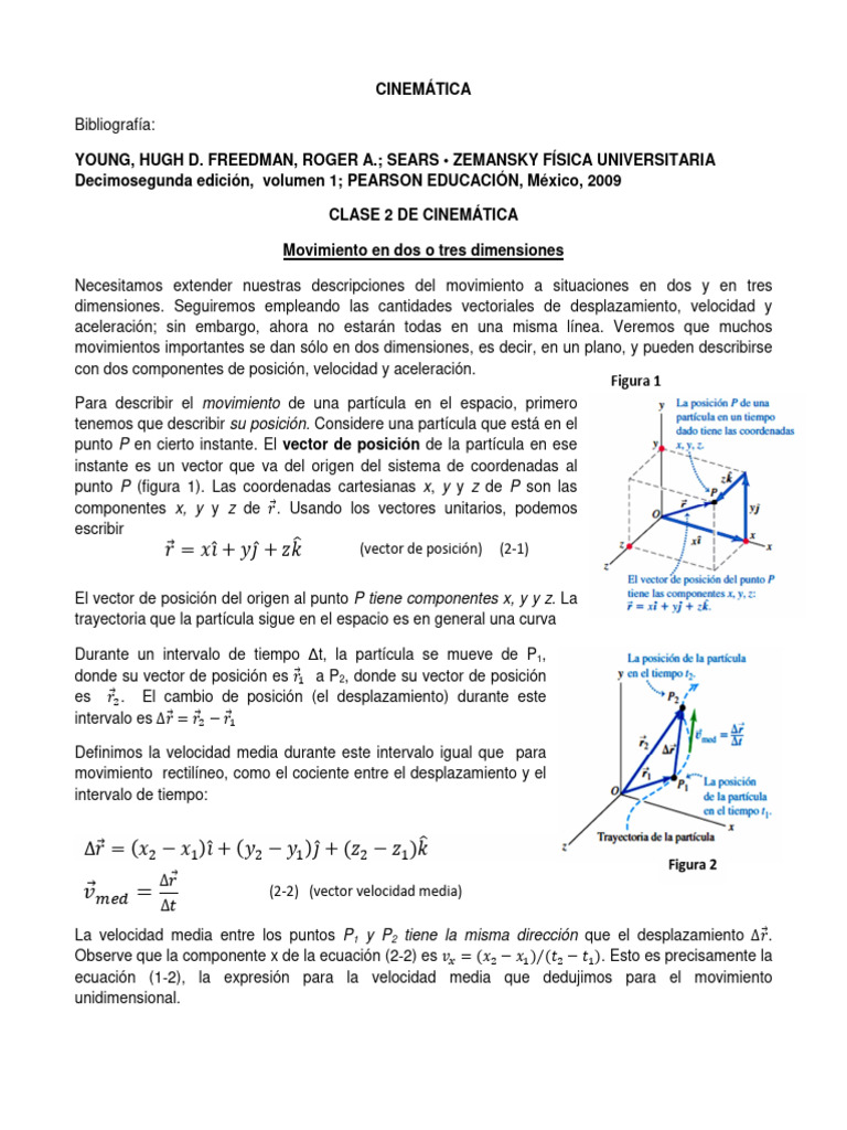 Cinemática Clase #2 | PDF