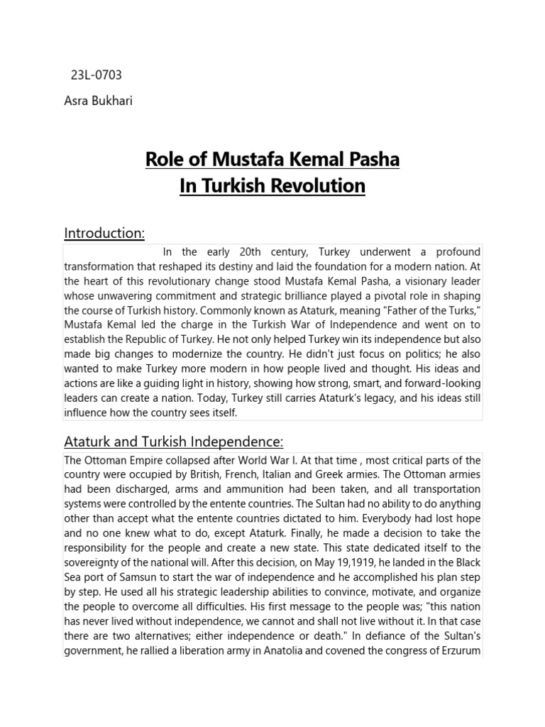 Turkish Revolution | PDF | Mustafa Kemal Atatürk | Turkey