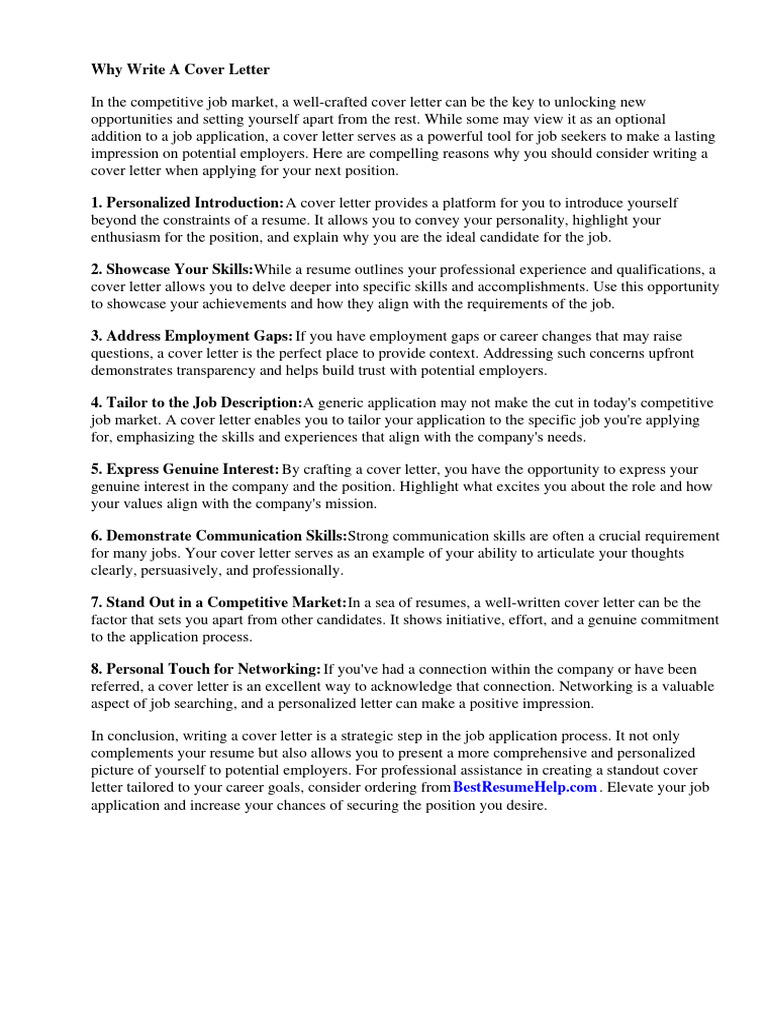 Why Write A Cover Letter | PDF | Résumé | Systematic Review Why Write A Cover Letter | PDF | Résumé | Systematic Review
