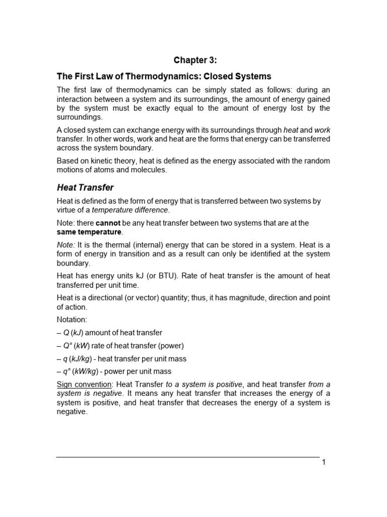 Thermodynamics 3 - Chapter 3 | PDF | Heat | Enthalpy