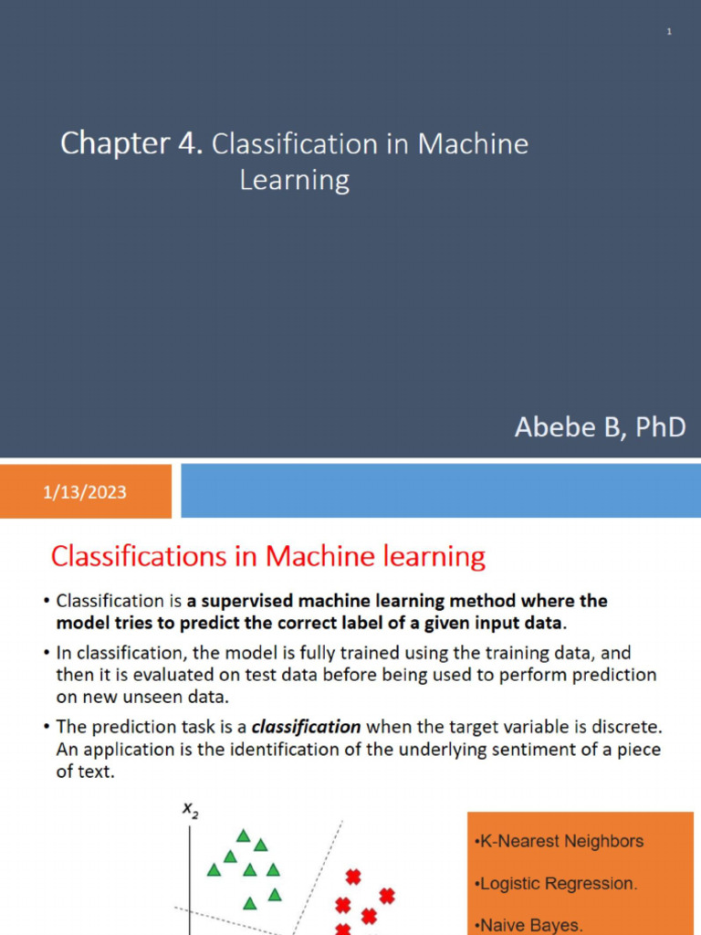 Chapter 4. Classification Algorithms-Stud | PDF
