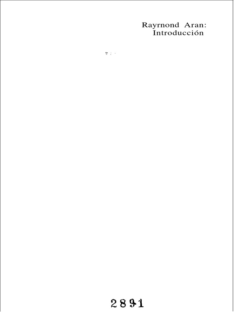 Introducción Aron | PDF | Teoría | Moralidad