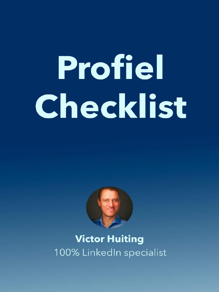 LinkedIn Profiel Checklist 2022 - Small | PDF